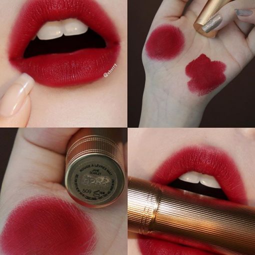 Review Son Gucci 509 Janie Scarlet Matte Đỏ Cổ Điển - Son Guerlain